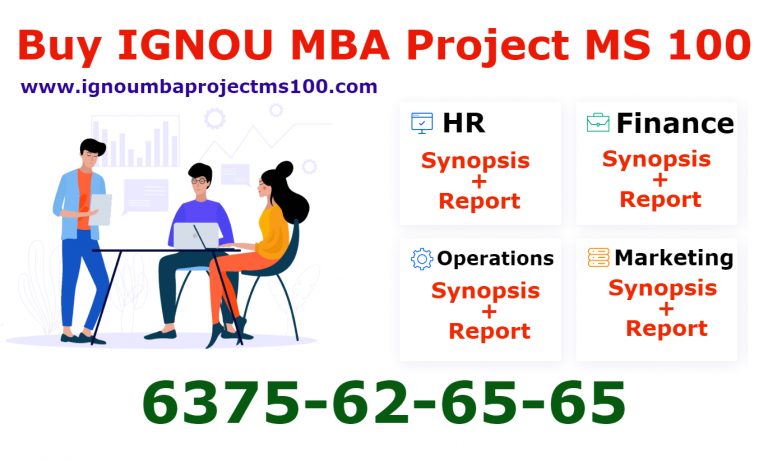 How to Write IGNOU MBA Project MS 100