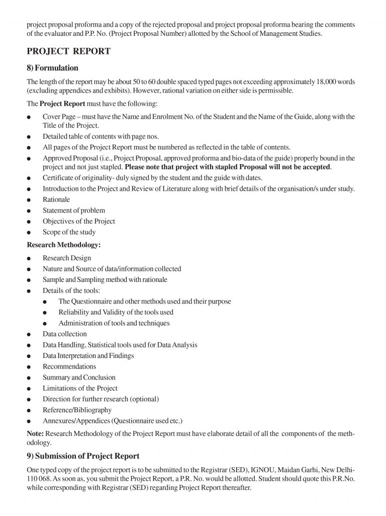 How to Write IGNOU MBA Project MS 100